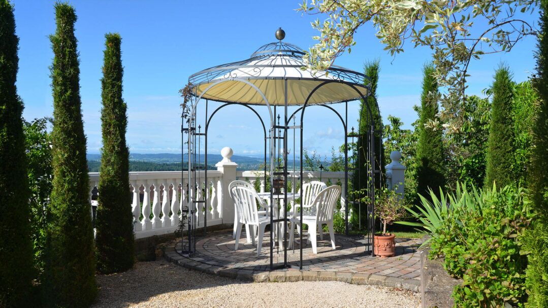 Gazebo Rotondo da Giardino Ø 290 cm "Milano" per Rampicanti