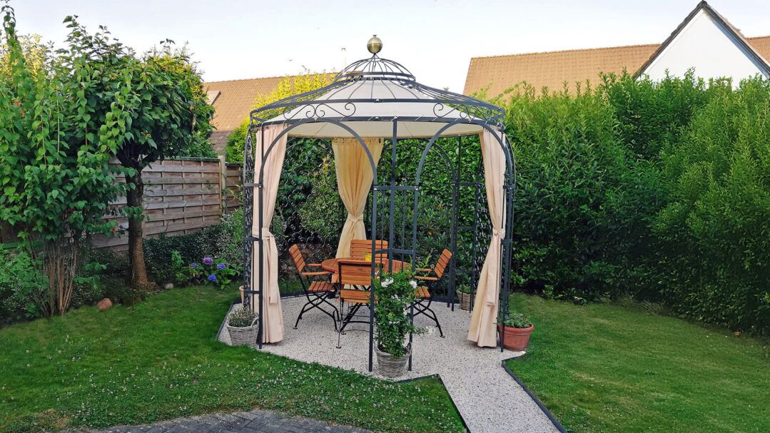 Gazebo Rotondo da Giardino Ø 290 cm "Milano" per Rampicanti